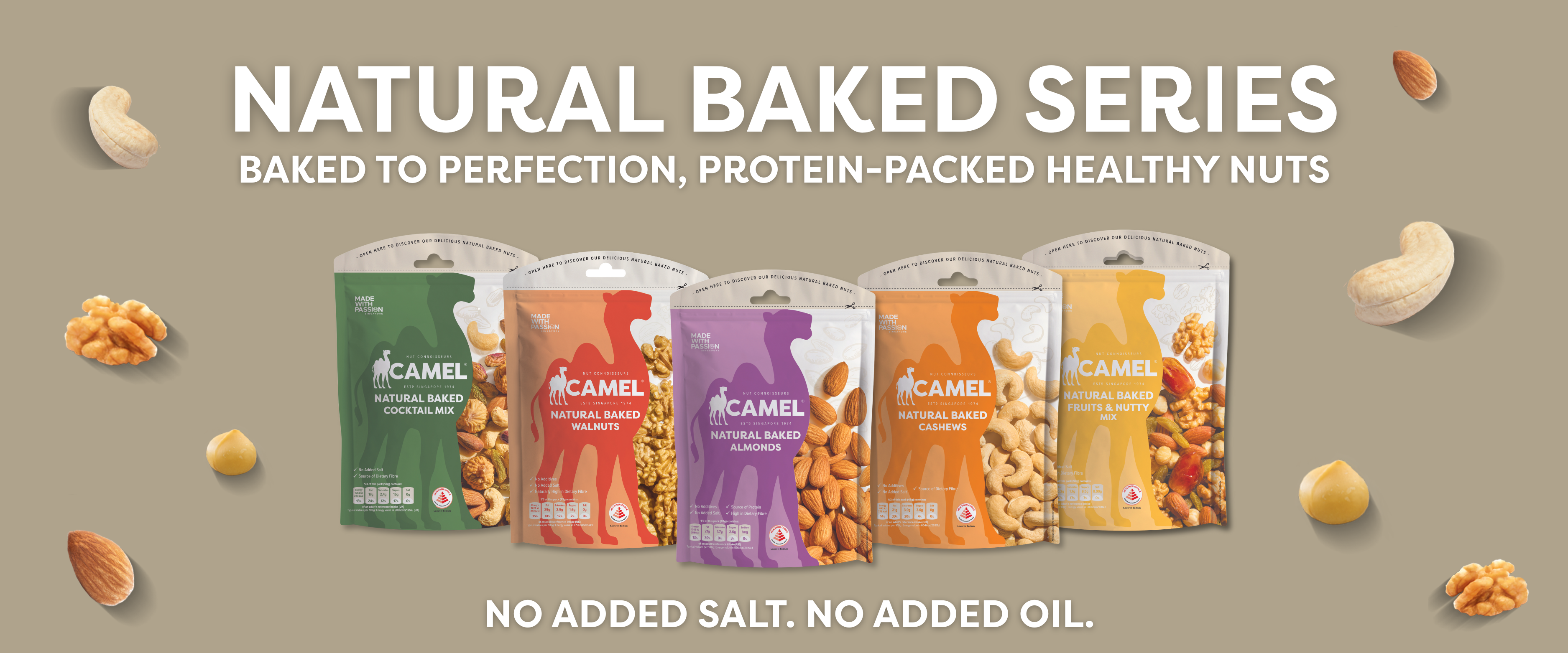 Natural Baked Singapore | Cashews, Almonds, Walnuts & More – Camel Nuts