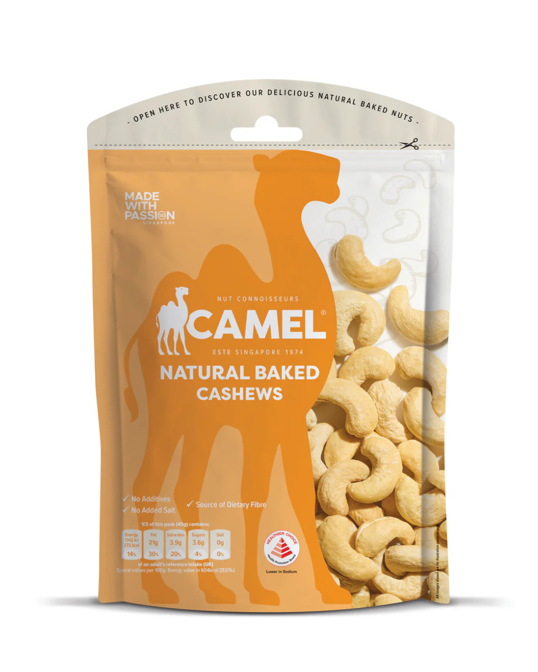 Natural Baked Cashews – Camel Nuts