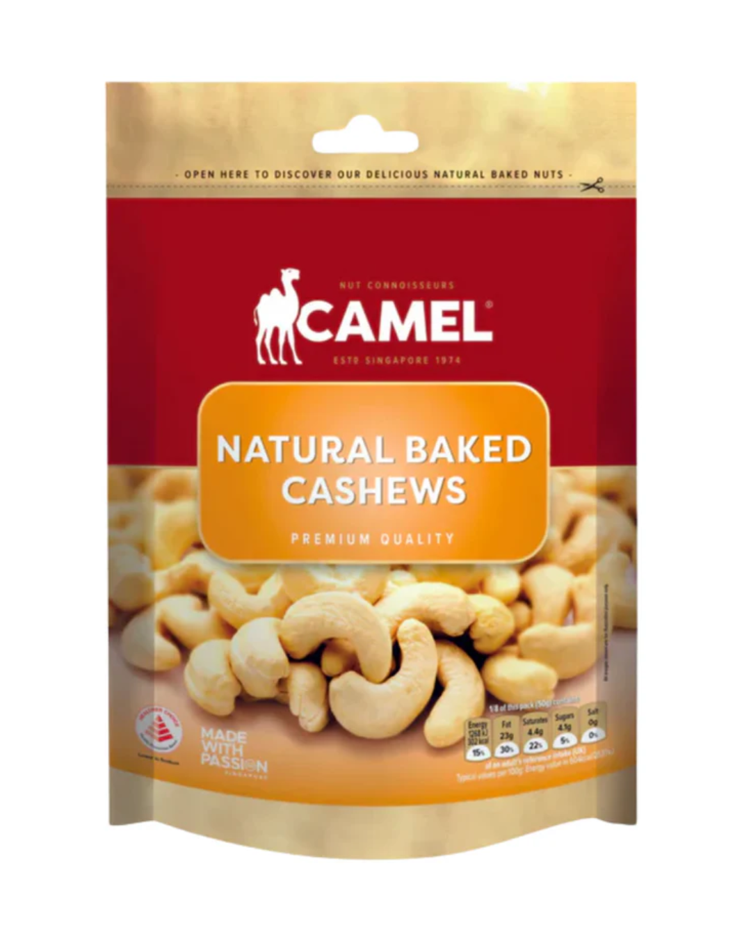 Natural Baked Cashews – Camel Nuts